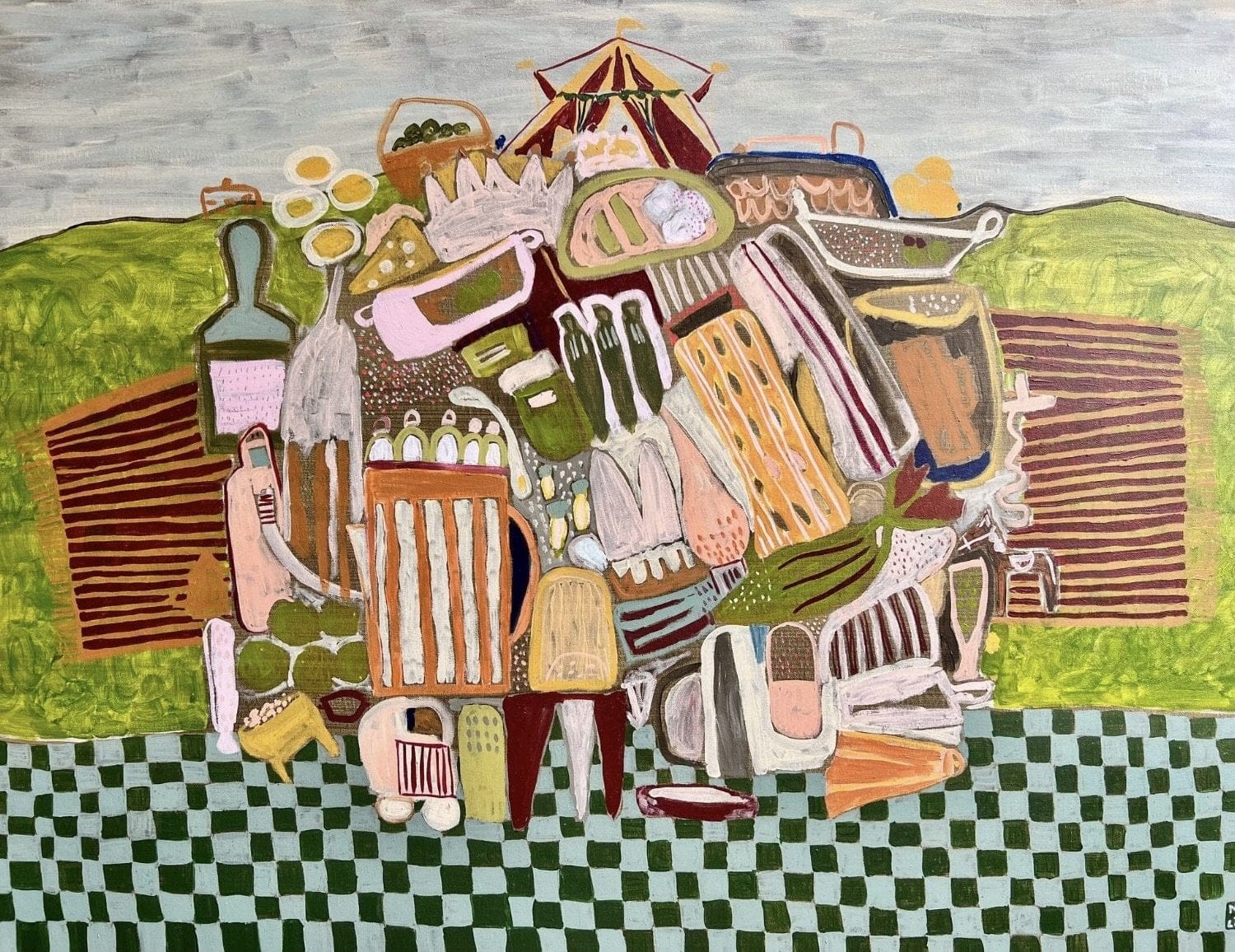 Walter's Birthday Picnic - Original Painting – Greenhouse Interiors