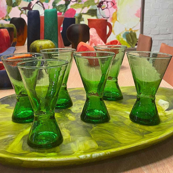 Moroccan Beldi Glassware - Set of 6 - Greenhouse Interiors